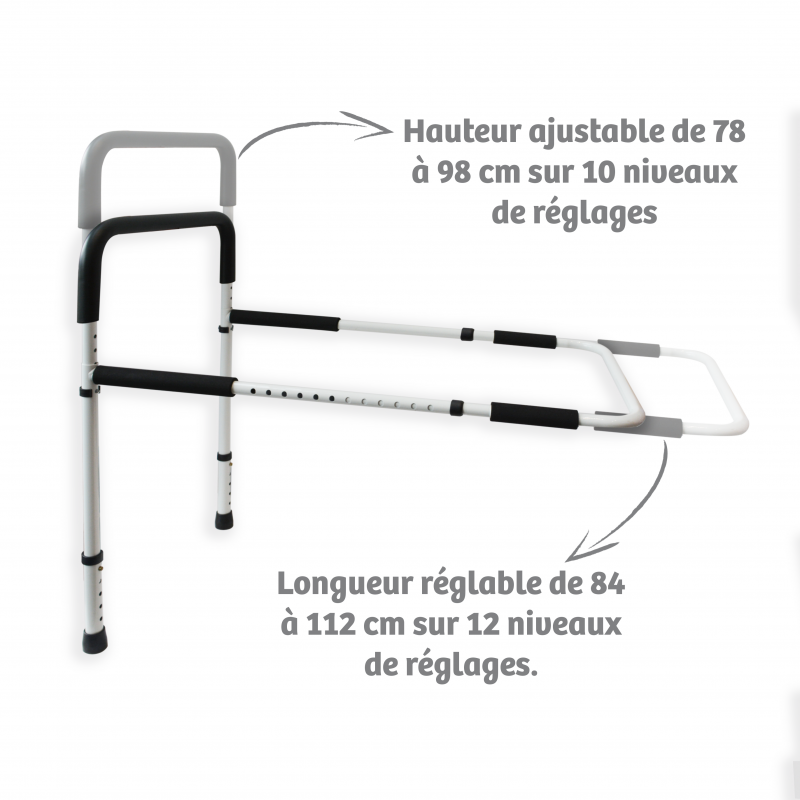 Barre d'appui lit ajustable